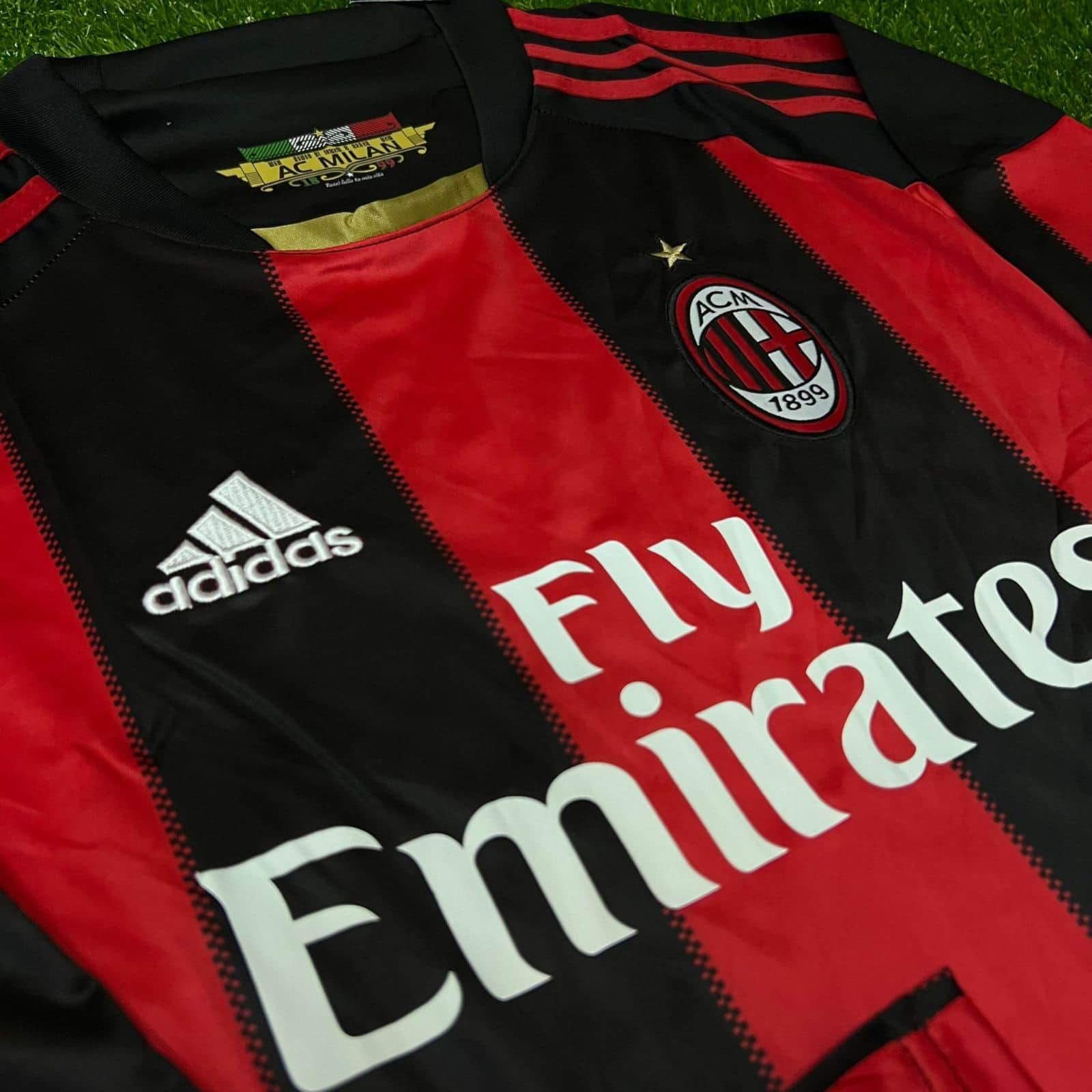 vamos|Ac Milan 10/11 Home Long - Sleeve